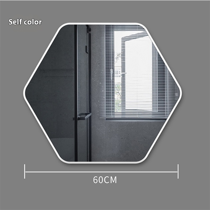 Hexagonal Aluminum Frame Nordic Hotel Bathroom Mirror